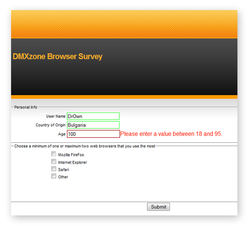 Validate for a Maximum and Minimum Number of Selected Items - Premium Content - Articles ...